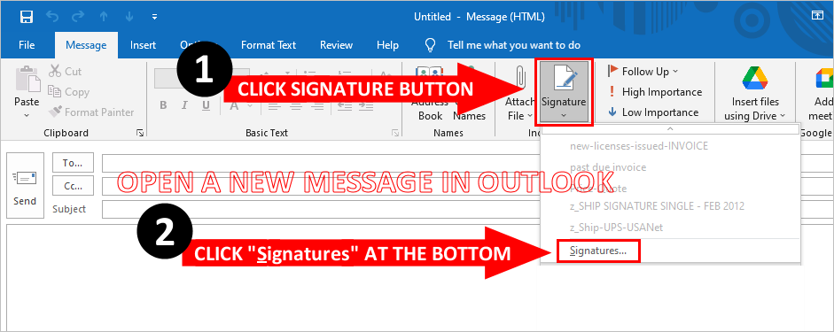 Outlook (Windows) Email Signature Installation Instructions | Dynasend