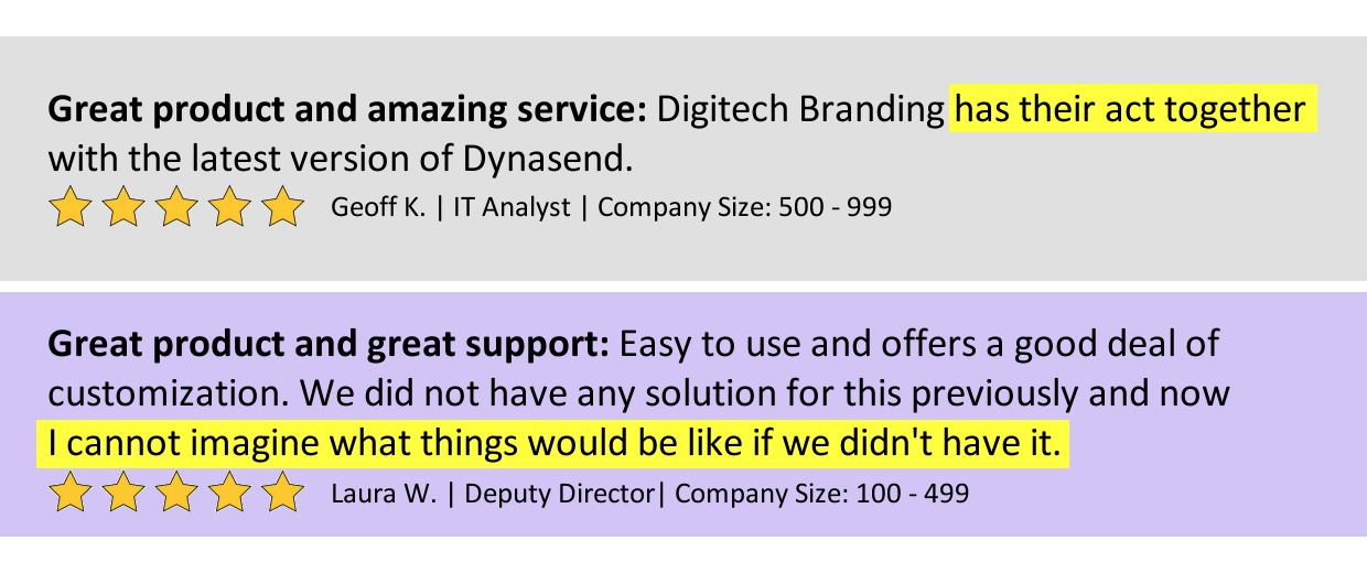 Request a Demo | Dynasend